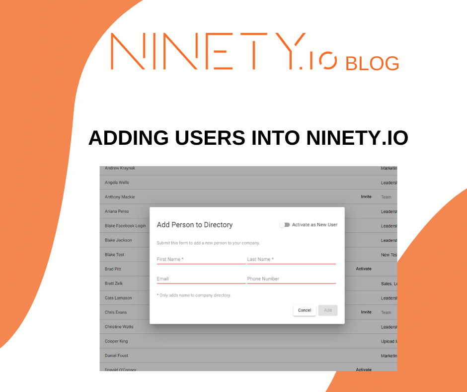 Adding Users to Ninety.io