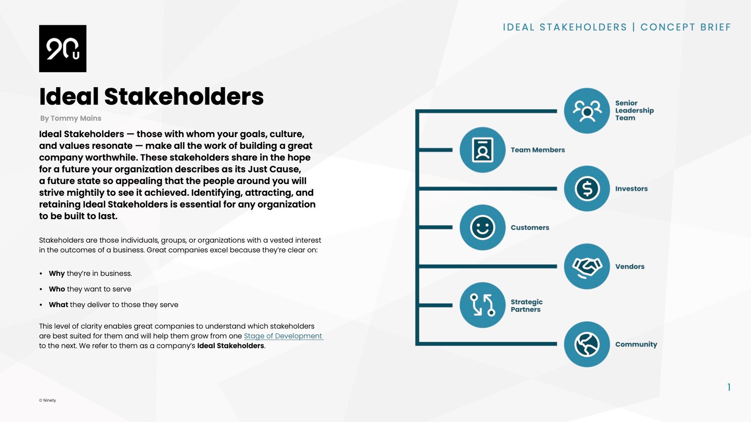 Ideal Stakeholders