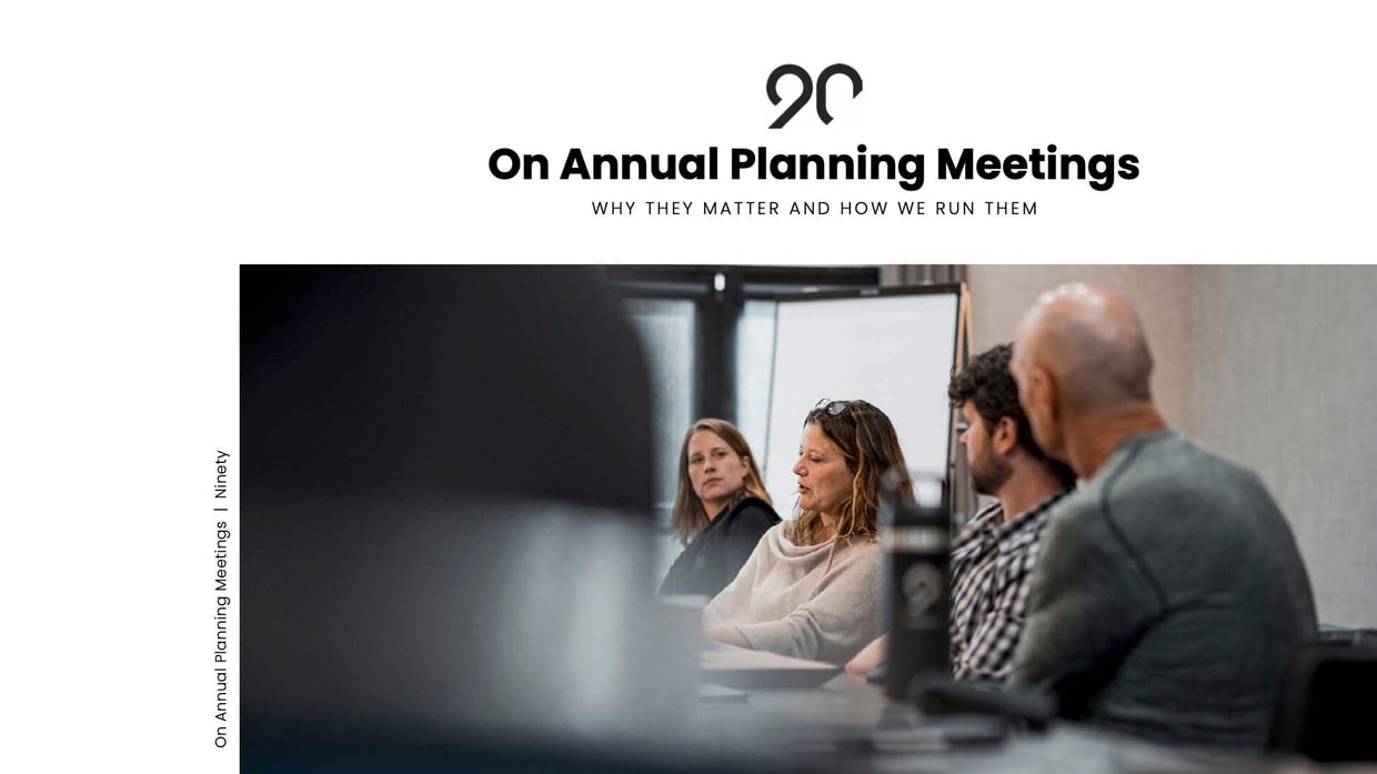 On Annual Planning Meetings