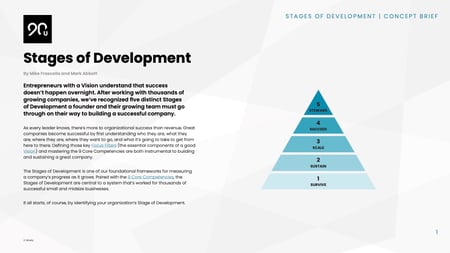 On Stages of Development