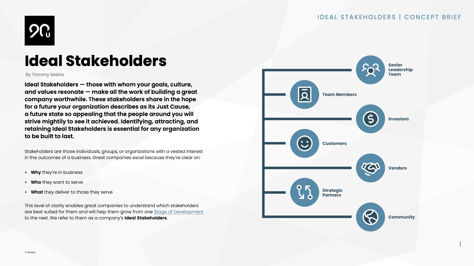 Ideal Stakeholders